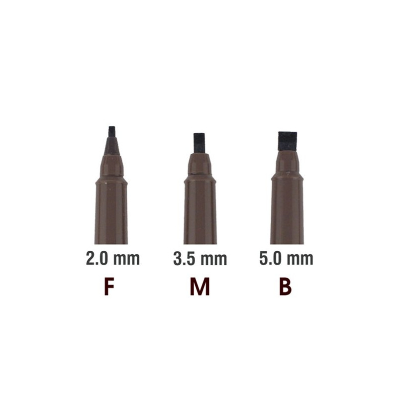 Marvy Uchida Calligraphy Marker Pen Assorted Pack of - 2mm, 3.5mm & 5mm - Black